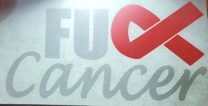 Fu*k Cancer Vinyl Decal - Etsy
