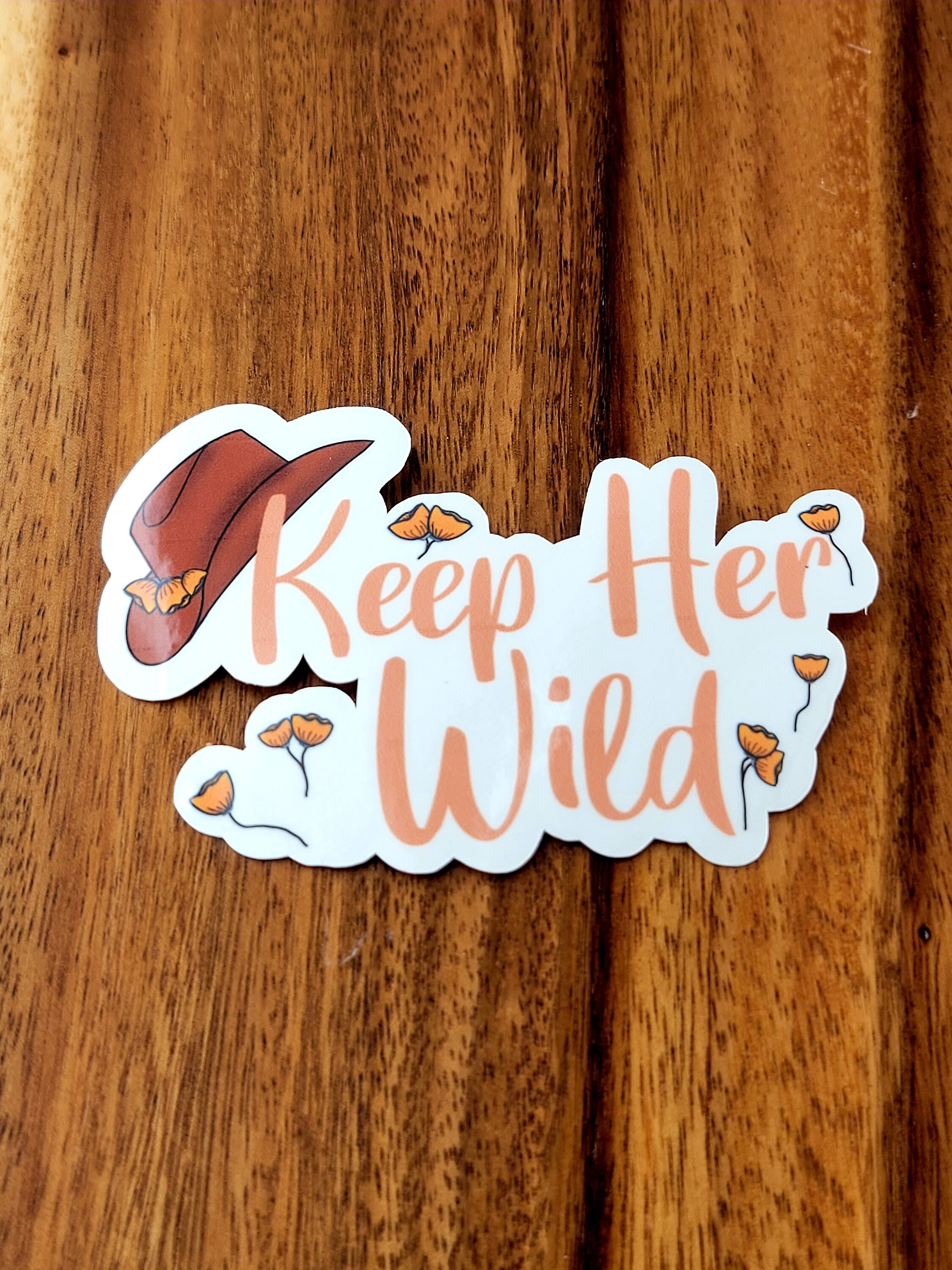 Keep Her Wild Waterproof Vinyl Decal Sticker L Waterproof Sticker L ...