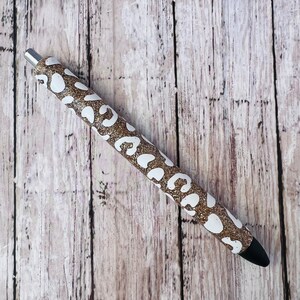 Leopard Print Pen, Epoxy Pens, Glitter Pens, Personalized Gift - Etsy
