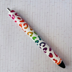 Rainbow Leopard Print Pen, Glitter Pens, Epoxy Pens, Custom Glitter Pen ...