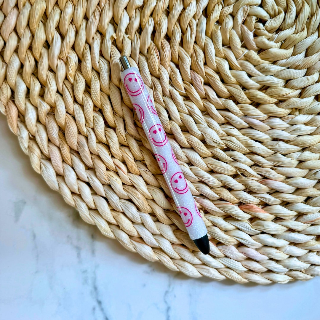 Heart Smiley Valentines Day Pen, Custom Glitter Pens, Epoxy Pens ...