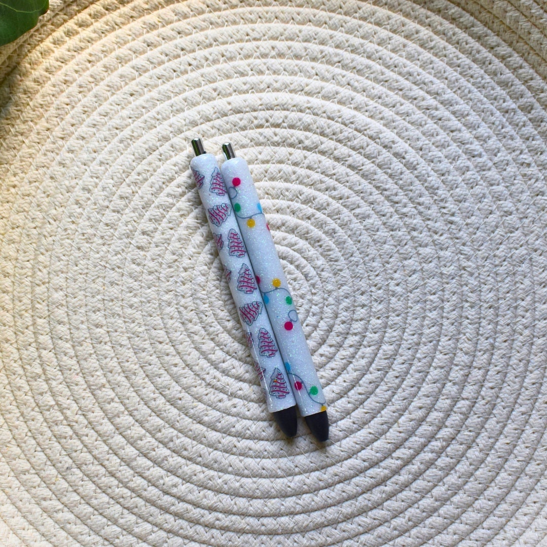 Christmas Lights Pen, Christmas Tree Pen, Christmas Epoxy Pen, Glitter ...