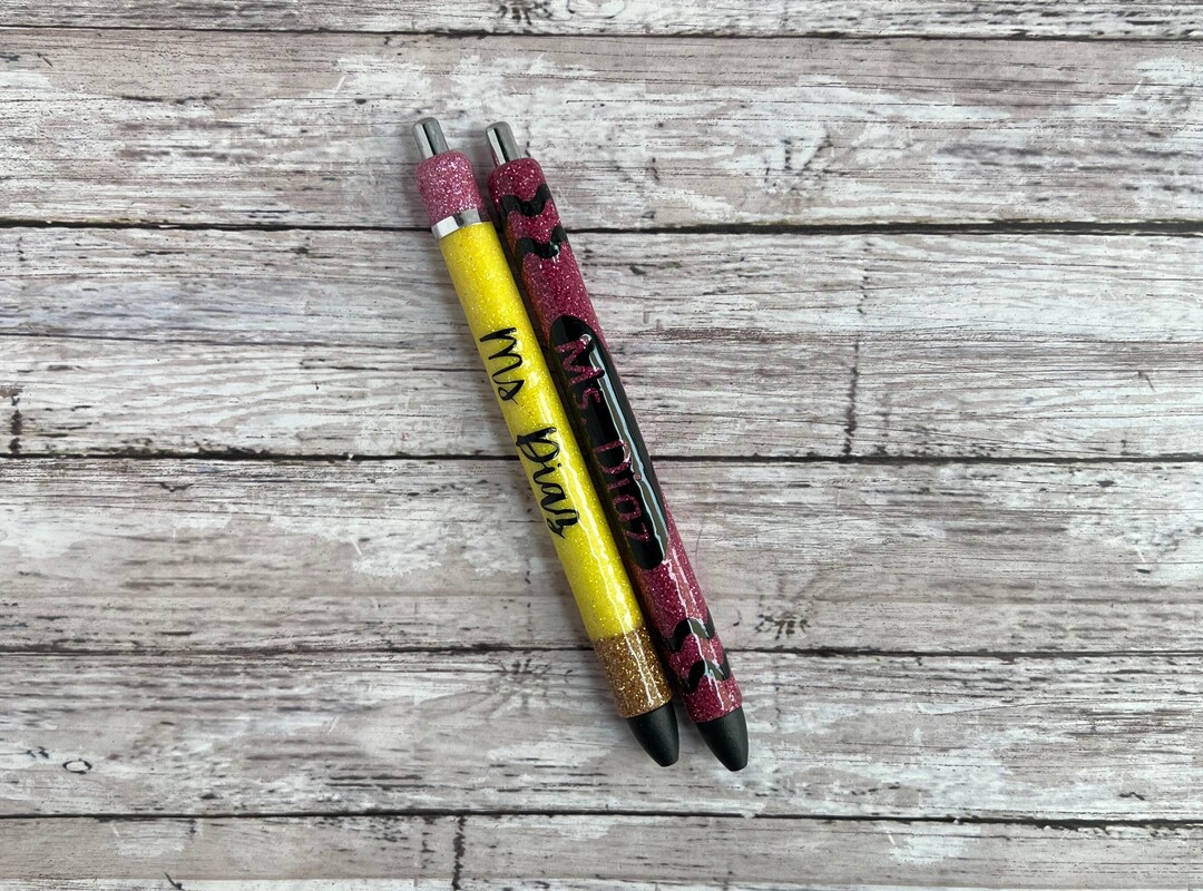Crayon and Pencil Epoxy Pen Set, Pencil Epoxy Pen, Crayon Epoxy Pen ...