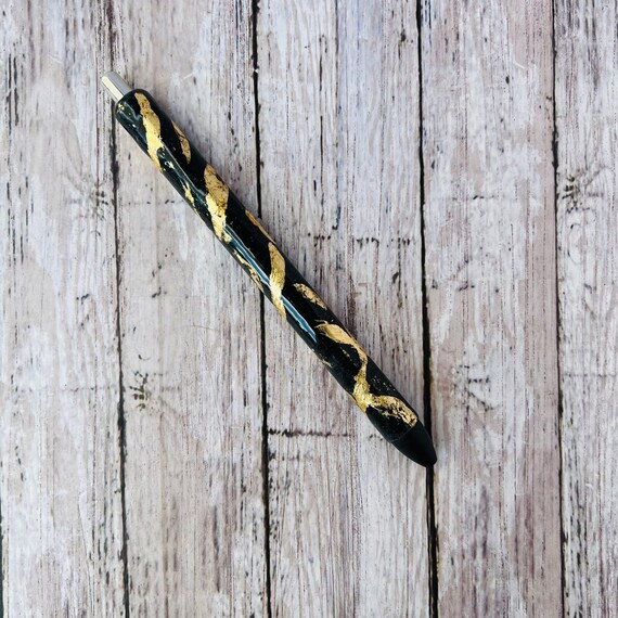 Gold Leaf Epoxy Pens Gold Flake Resin Pen Glitter Epoxy - Etsy