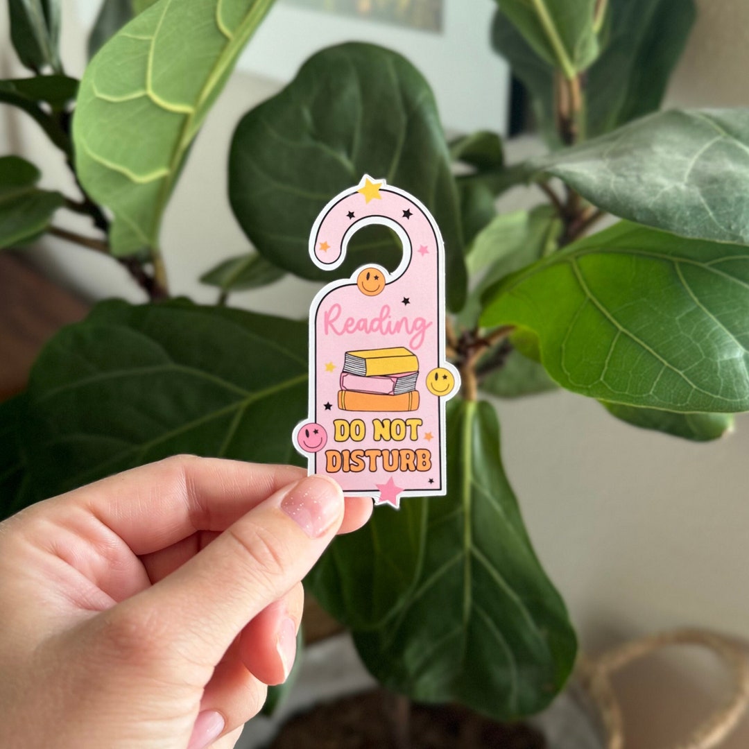 Reading Do Not Disturb Sticker, Book Lover, Bookish Stickers ...