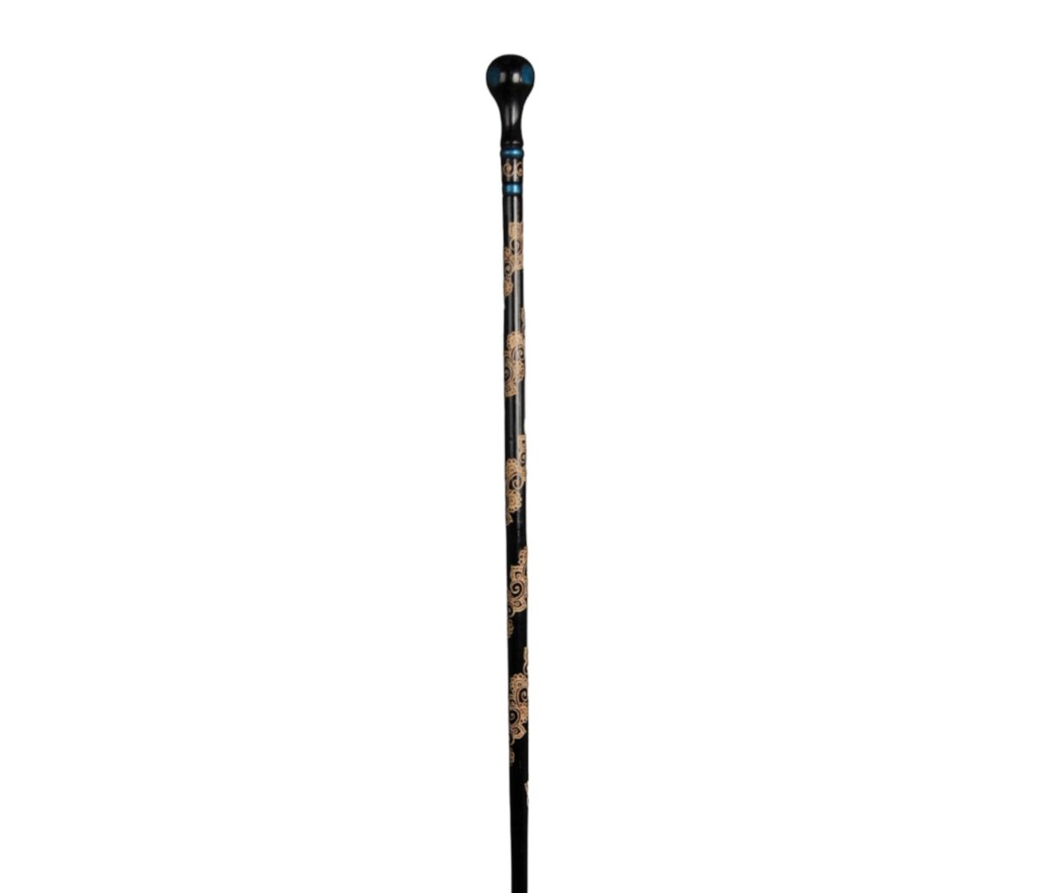 Knob Handle Personalized Handmade Wooden Walking Stick Black - Etsy