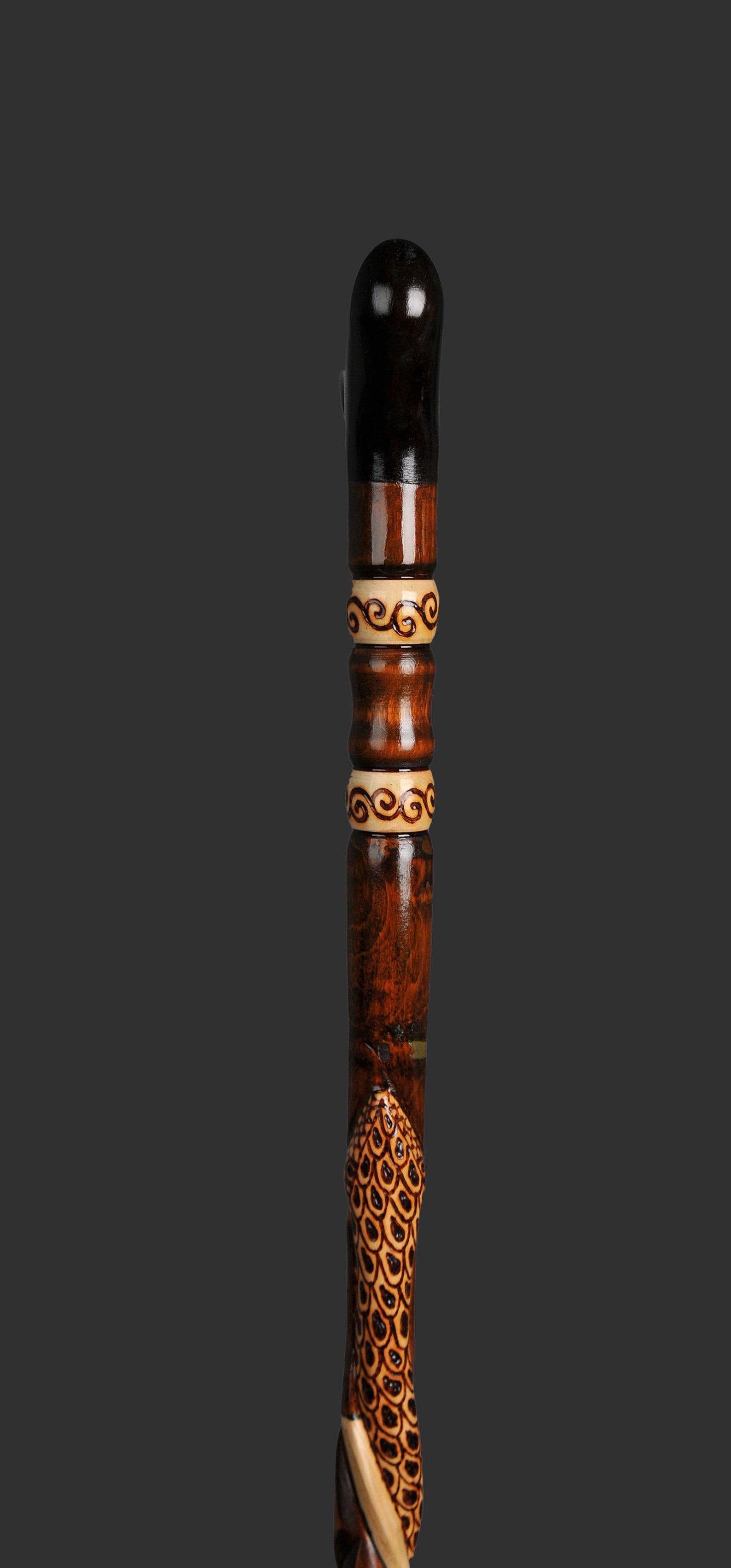 Personalized Hand Carved Cornel Wood Walking Cane - Snake Design - Etsy