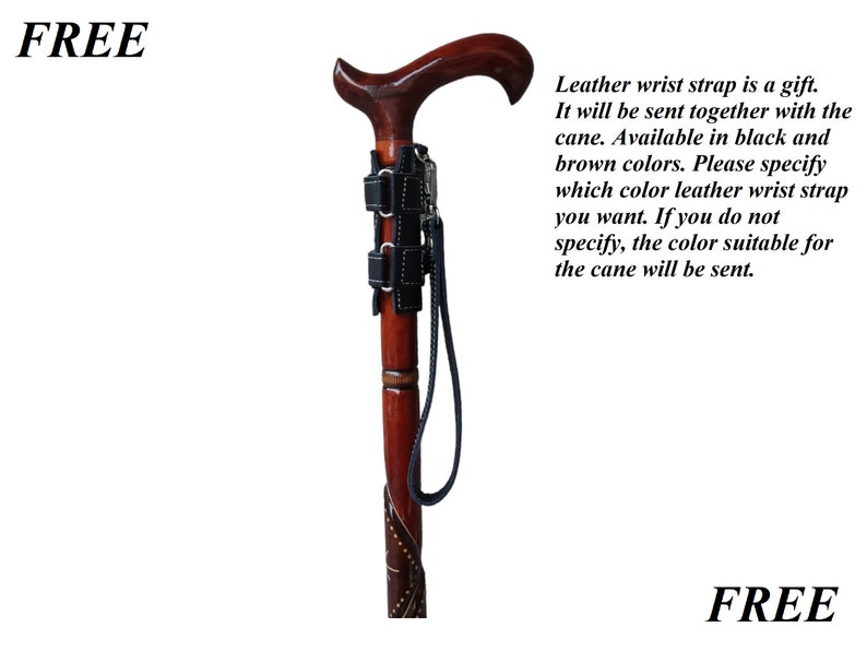 Personalized Hand Carved Cornel Wood Walking Cane - Handmade in Turkey ...