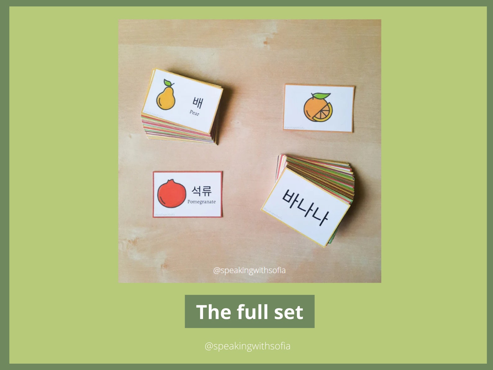 Printable Korean Flashcards, Korean Flashcards, Korean Food, Learn ...