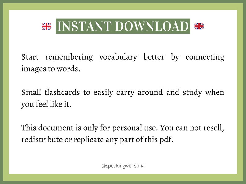 Printable Korean Flashcards - Clothing Version, Korean Flashcards ...