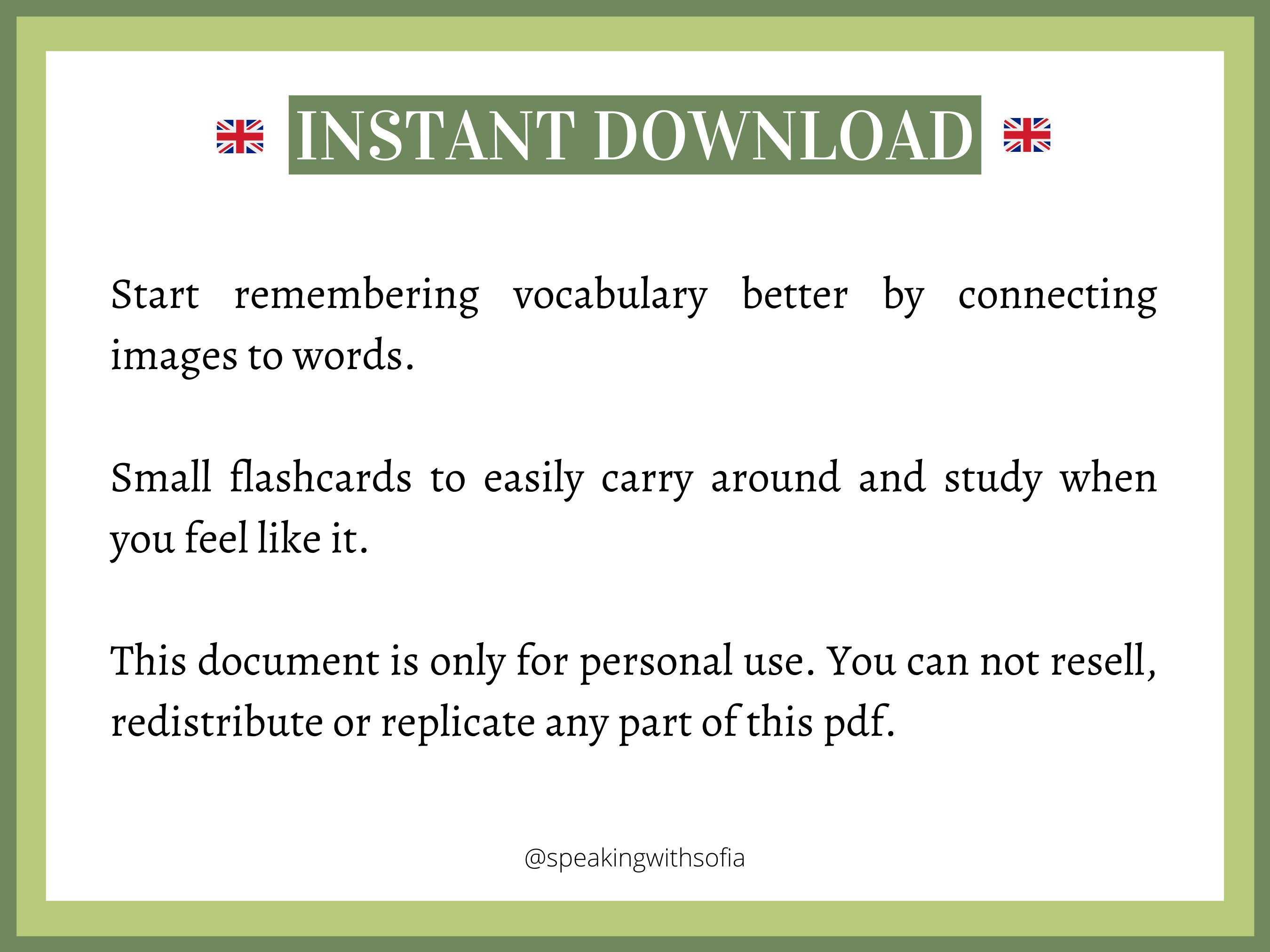 Printable Korean Flashcards - Clothing Version, Korean Flashcards ...