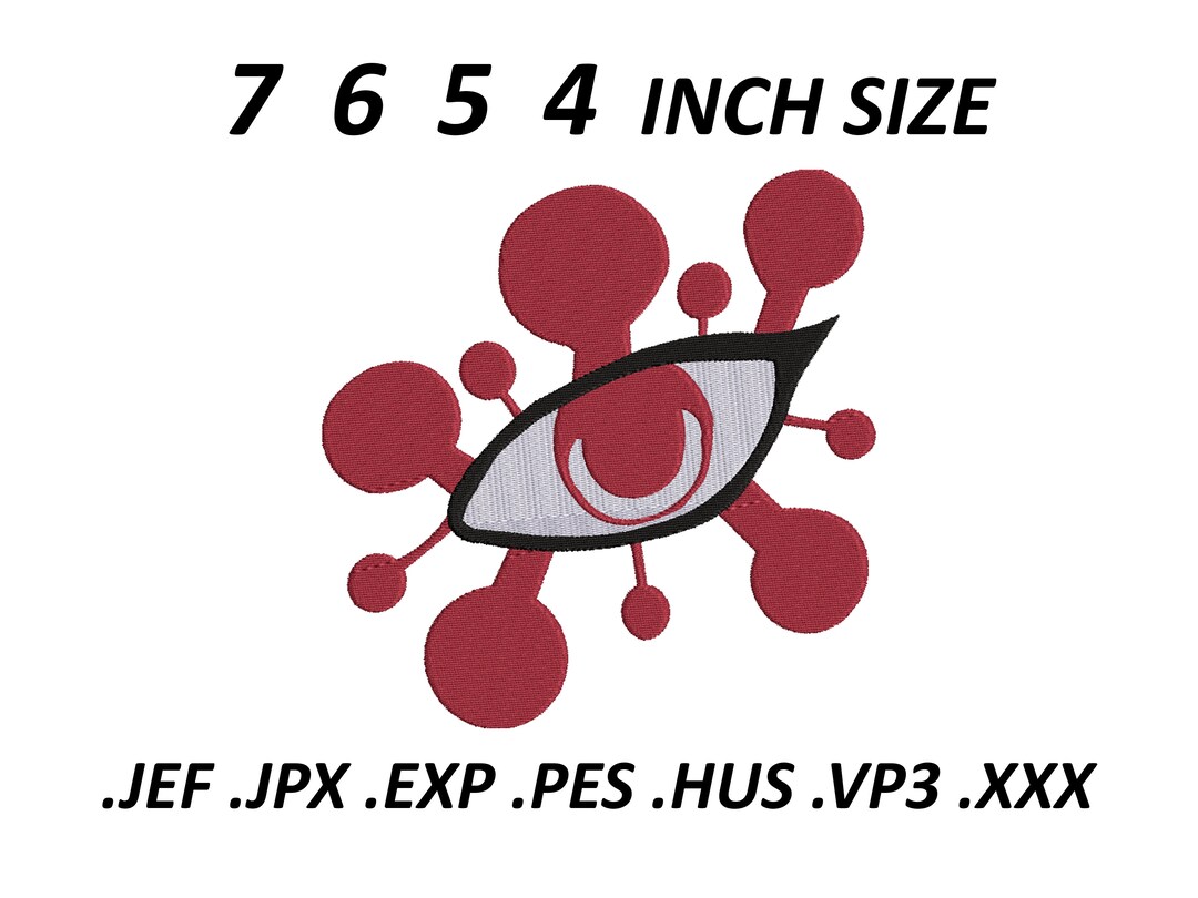 Uzui Tengen Eye Anime Embroidery Design - Anime Embroidery Desgin ...