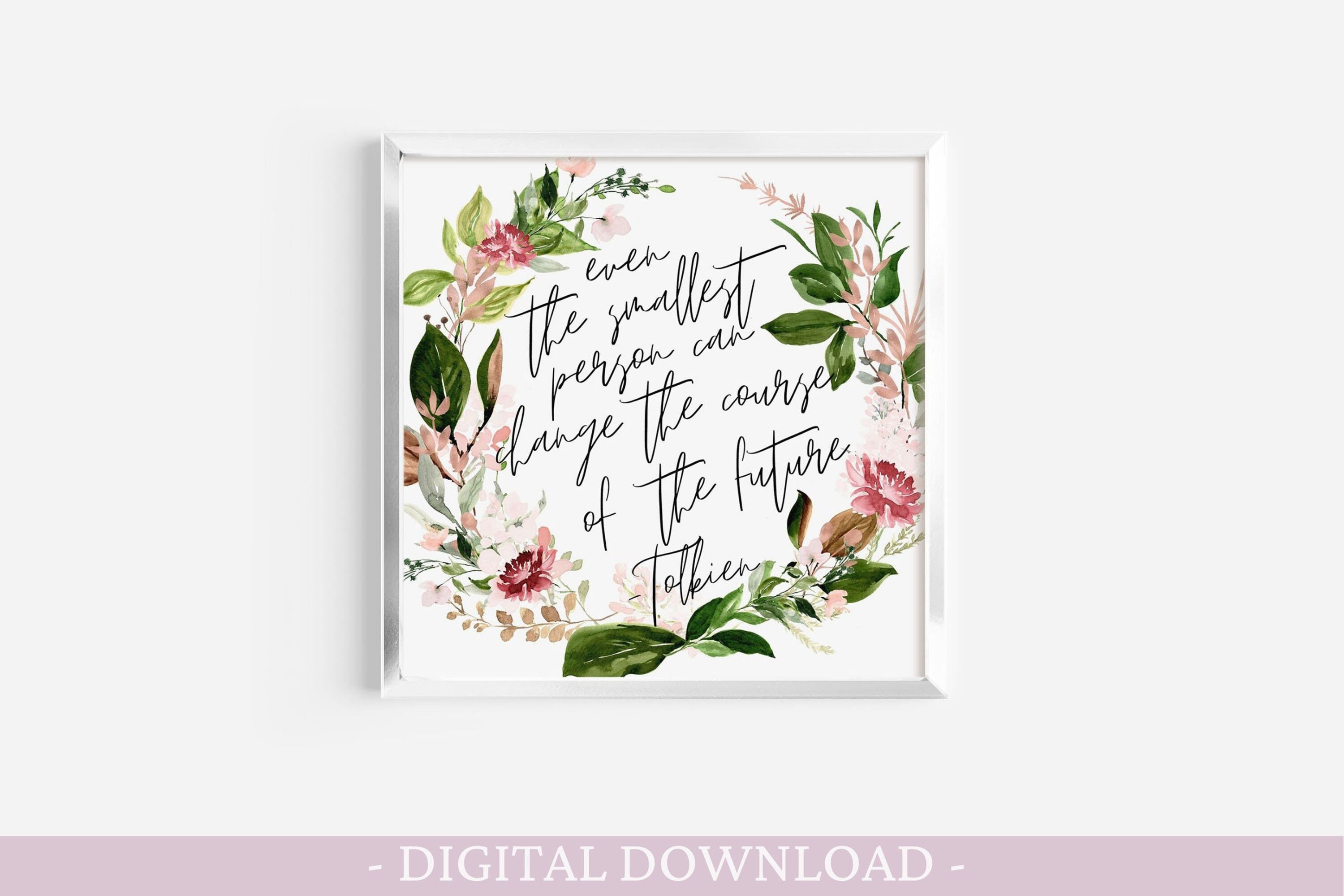 JRR Tolkien Quote Little Girl Nursery Art Faux Rose Gold - Etsy