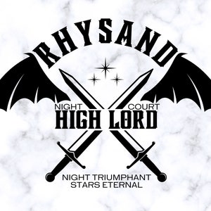 Rhysand High Lord Pngs SVG | Night Triumphant | Stars Eternal | Bat Boy ...