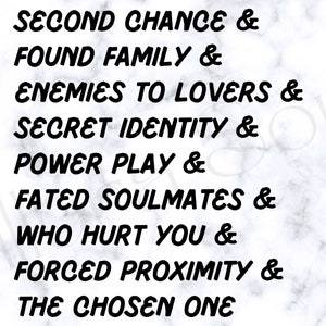 NEW Romantic Book Tropes Pngs 9 Colors Dark Romance Reader Graphics ...