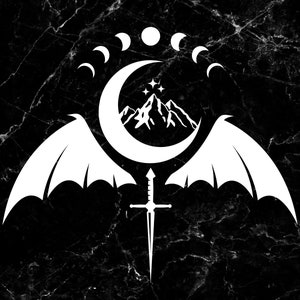Velaris Moon Pngs SVG | Bat Boy Wings | Dagger | ACOTAR Inspired ...