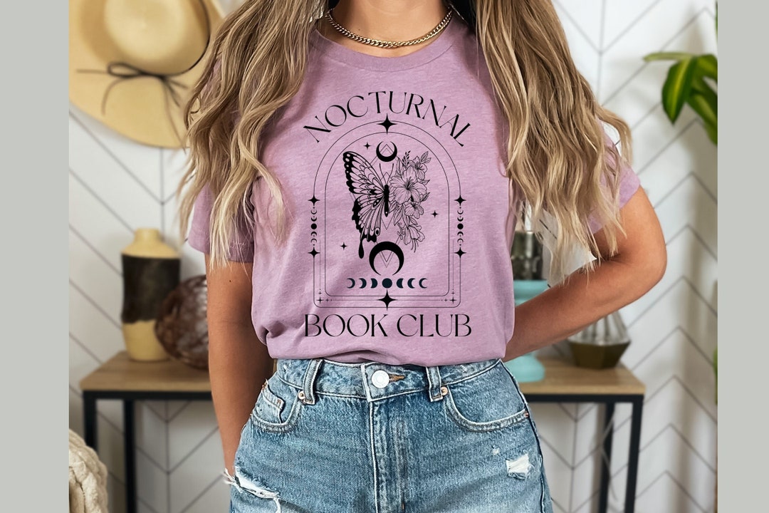 Nocturnal Book Club Pngs | Butterfly Floral | B&W Digital Graphics ...