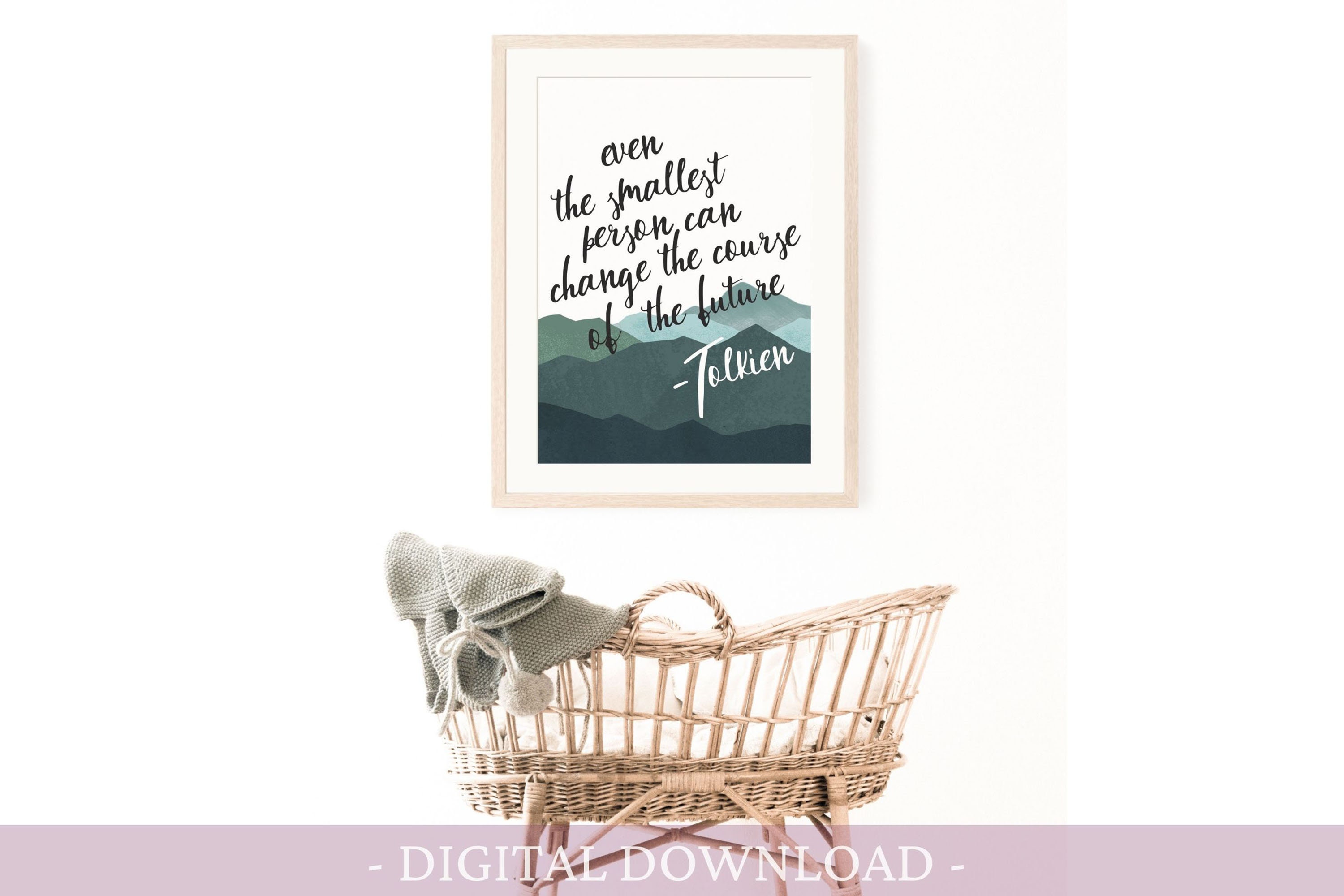 JRR Tolkien Quote Children's Bookshelf Art Playroom | Etsy