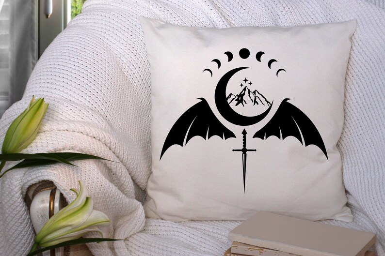 Velaris Moon Pngs SVG | Bat Boy Wings | Dagger | ACOTAR Inspired ...