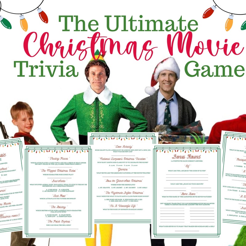 Holiday Movie Game - Etsy