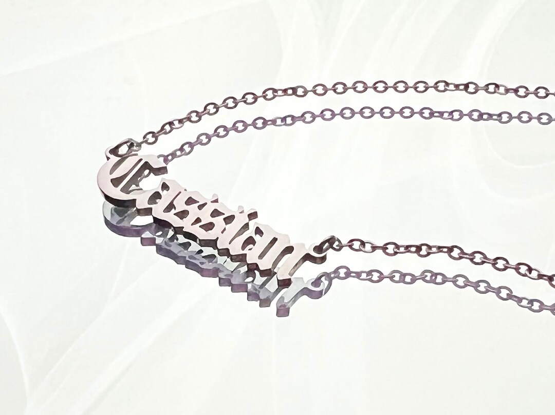 NEW Cassian ACOTAR Lord of Bloodshed Nameplate 18K Gold Script Necklace ...