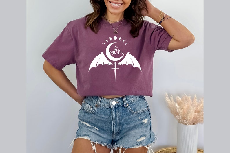Velaris Moon Pngs SVG | Bat Boy Wings | Dagger | ACOTAR Inspired ...