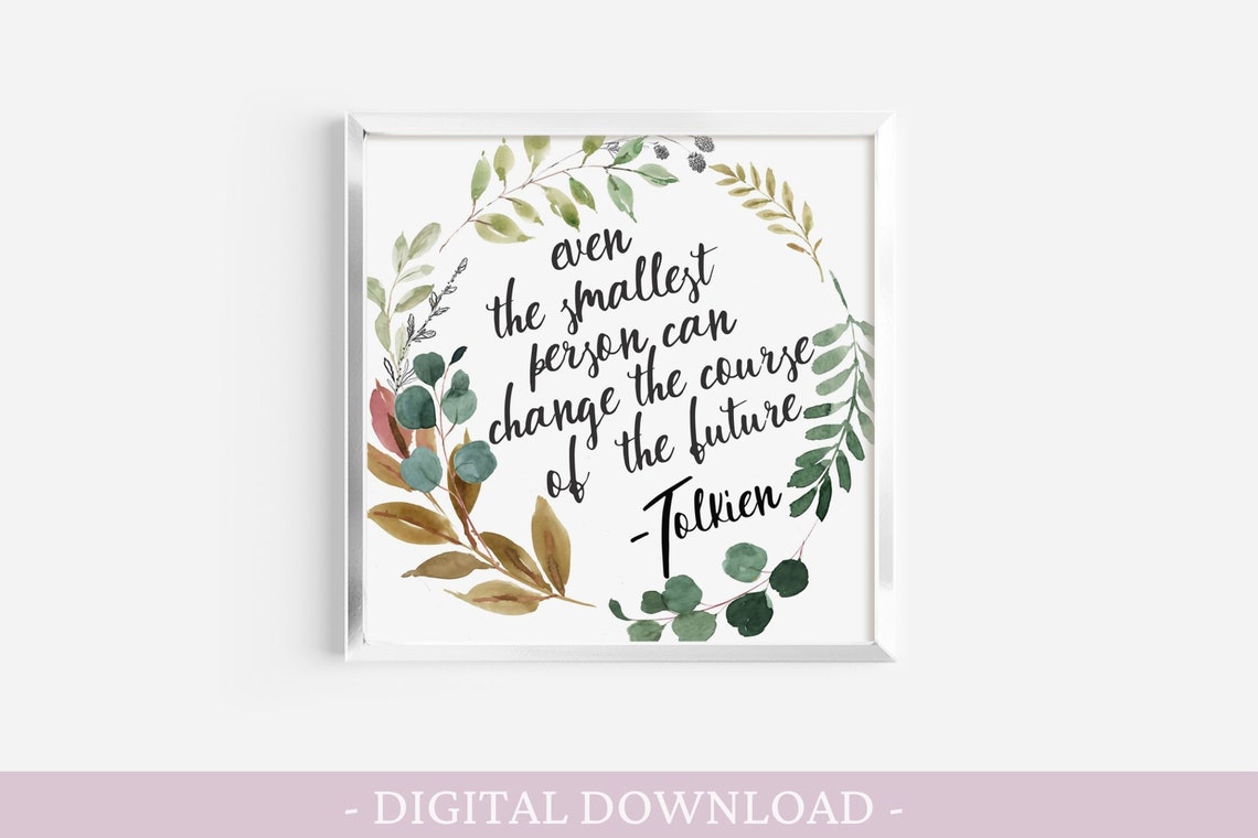 JRR Tolkien Quote Watercolor Hobbit Decor LOTR Nursery - Etsy