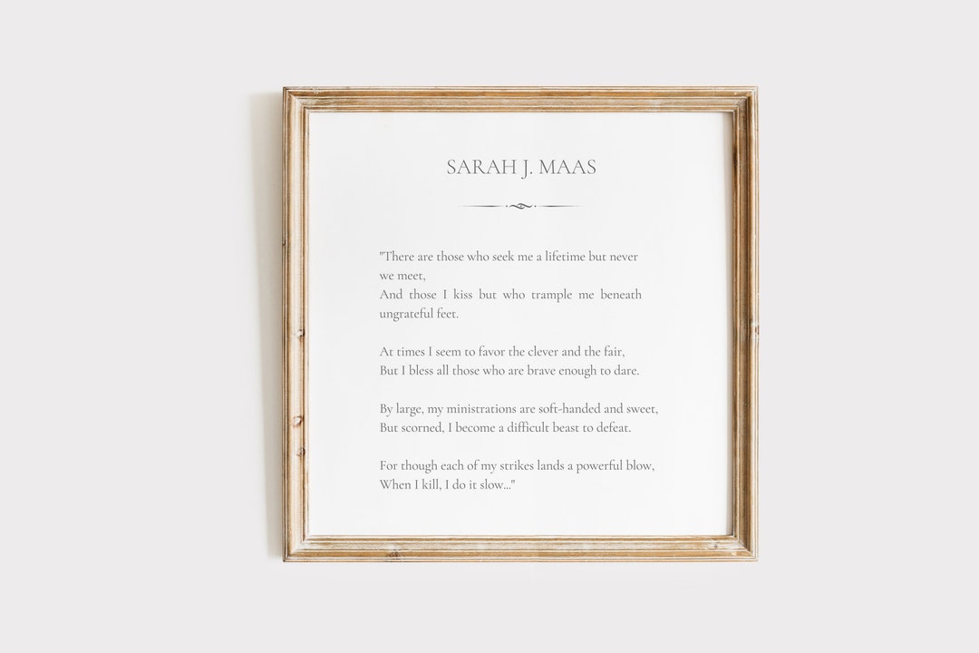 Amarantha's Riddle Inspired Print | 3 Colors | Black | Bronze | Gray ...