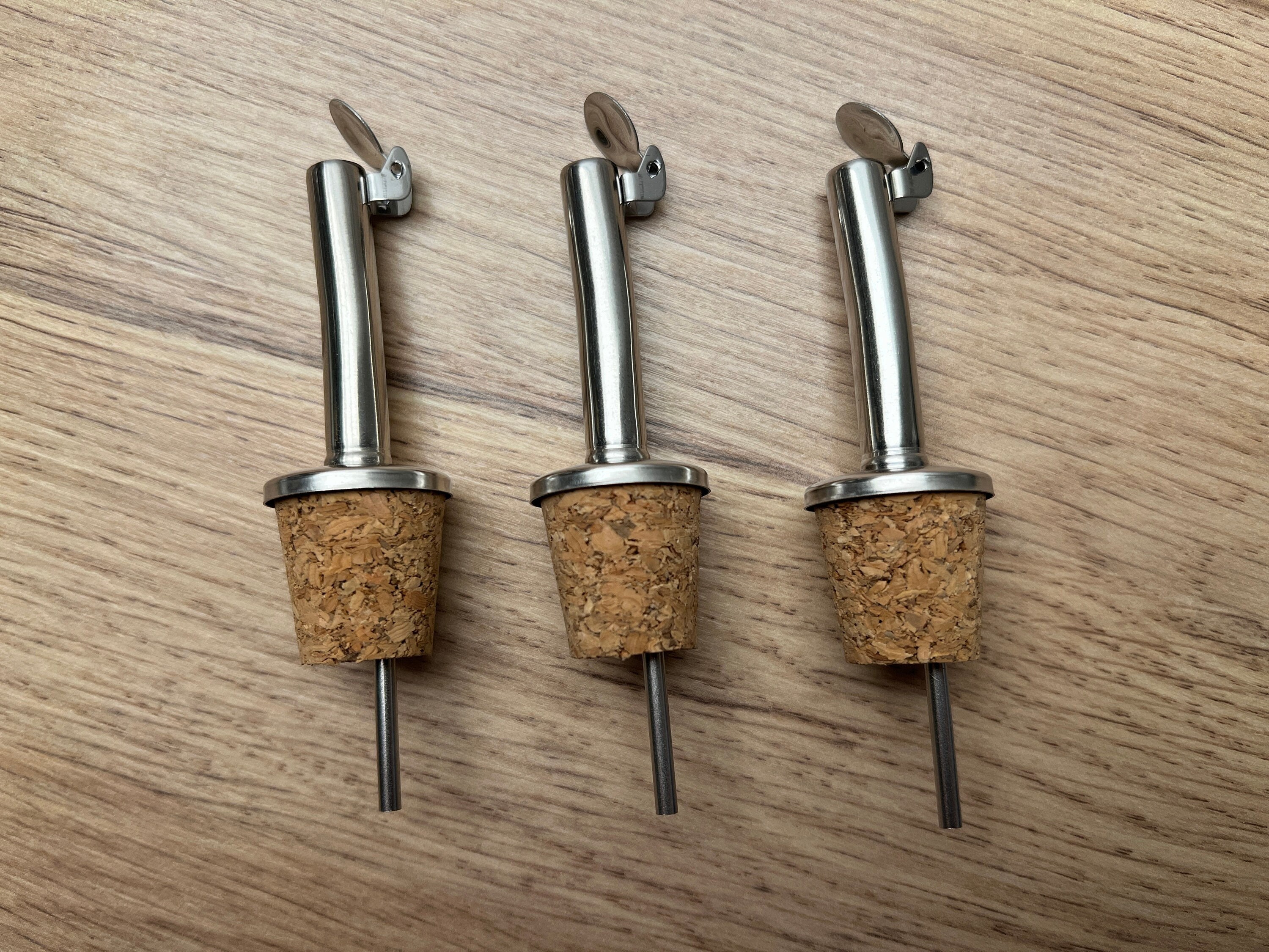 Cork Stainless Steel Pourer 19 Mm, Premium Bottle Pourer for Oil and ...