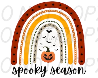 Spooky Season | Halloween | Rainbow | PNG - Etsy