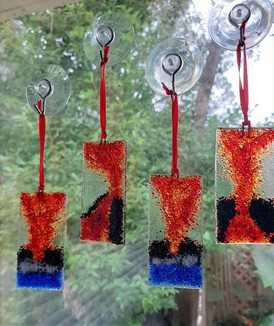 Stained Glass Lava Explosion Holiday Ornament - Etsy