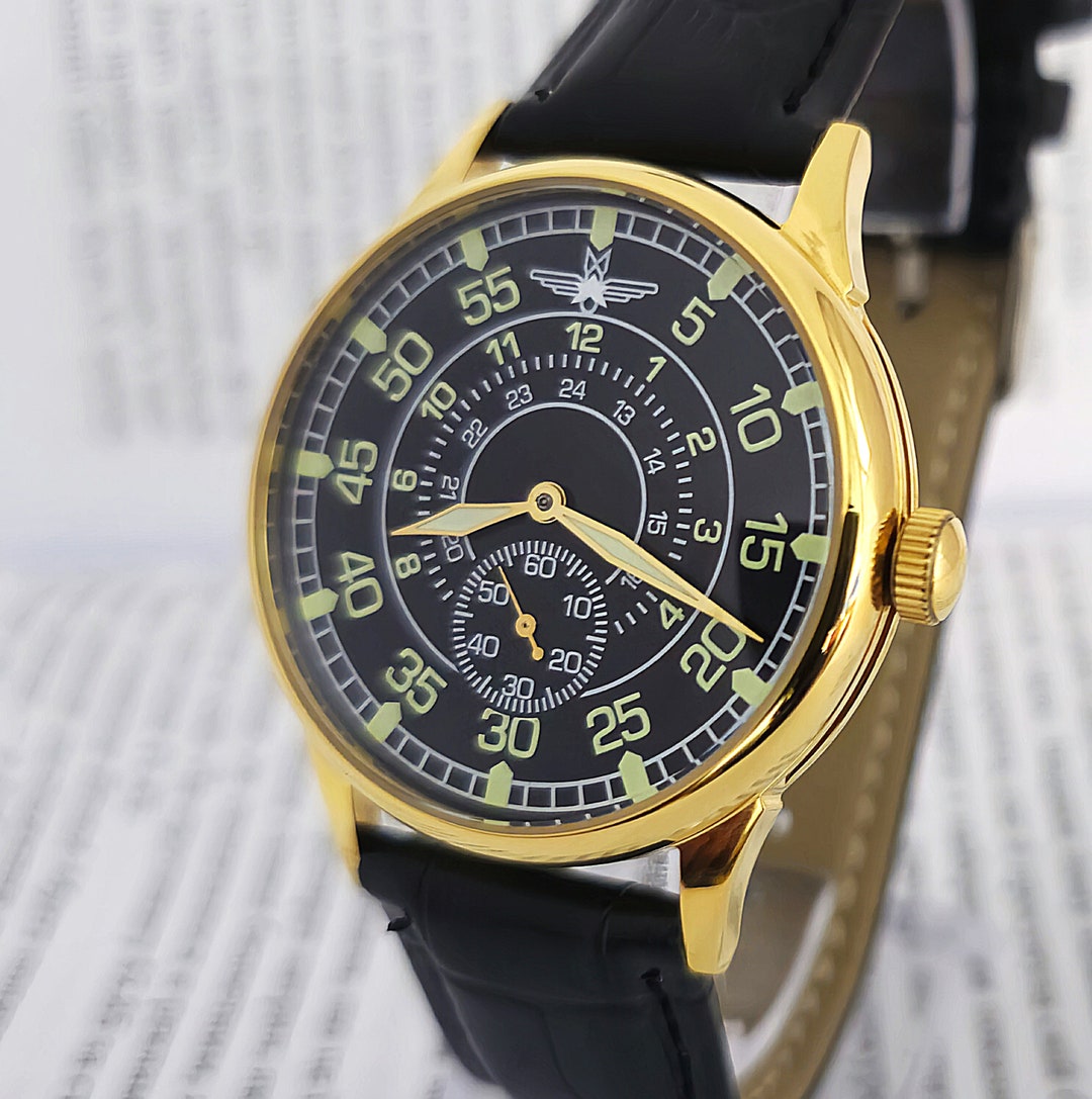 Vintage Watch Sturmanskie USSR Pilot Aviation Soviet Watch Pobeda 2602 ...