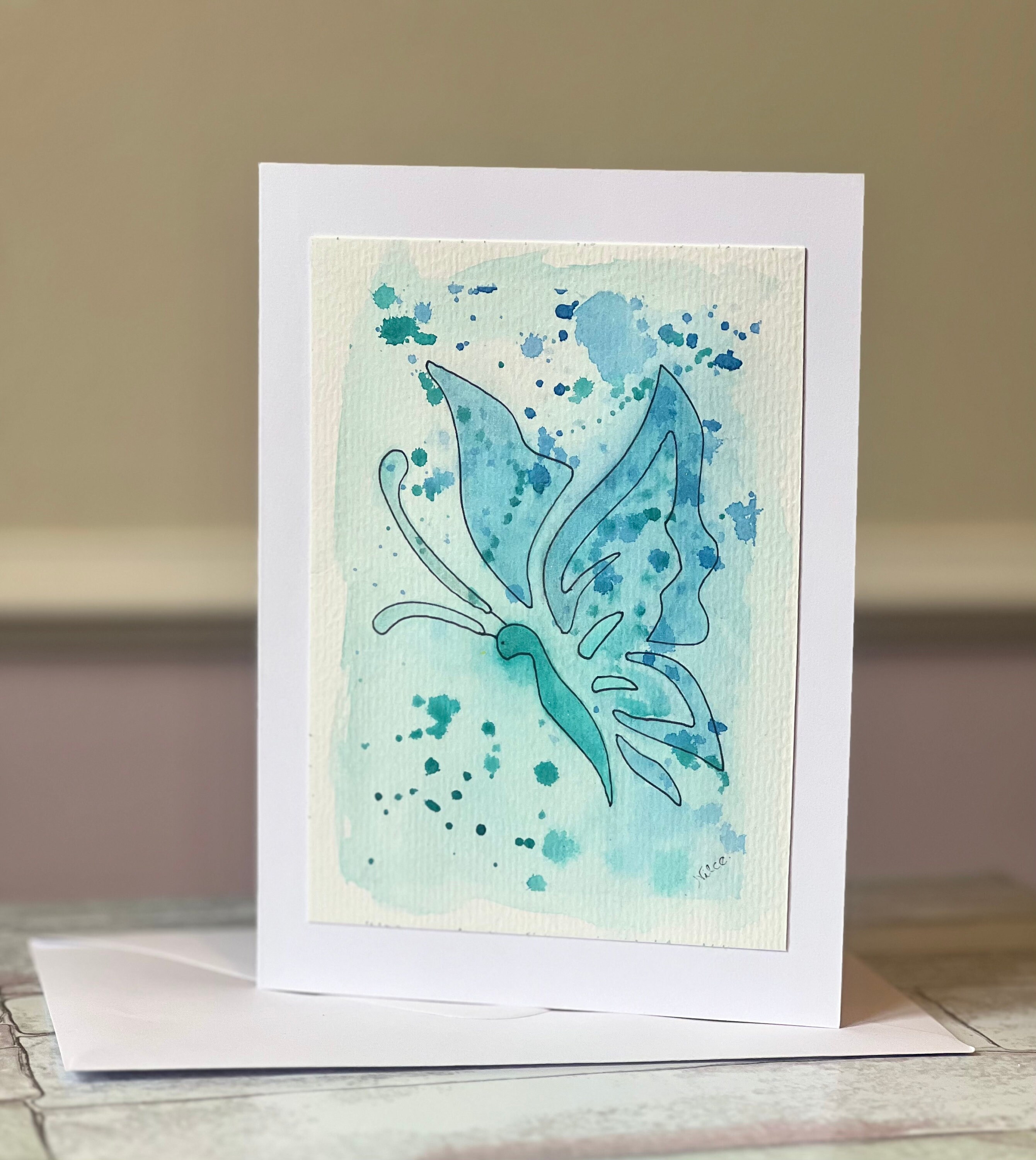 Original Watercolour Greeting Cards, 13x18cm, Hand Painted, With ...