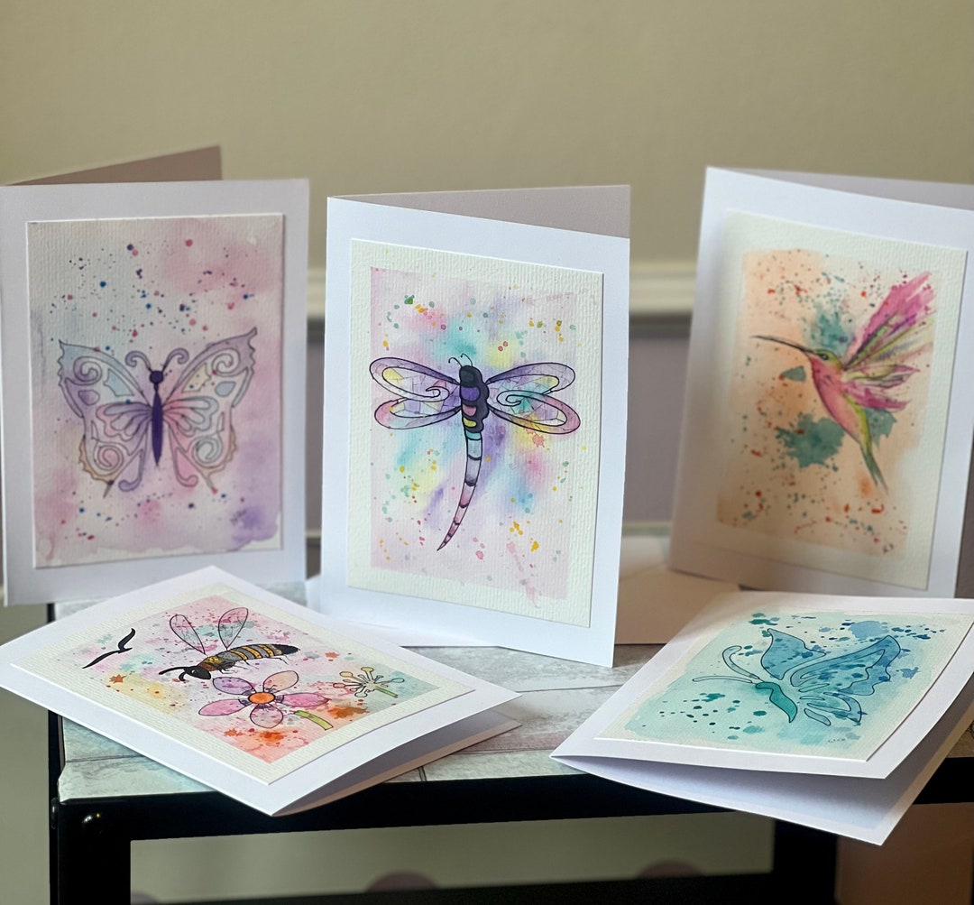 Original Watercolour Greeting Cards, 13x18cm, Hand Painted, With ...