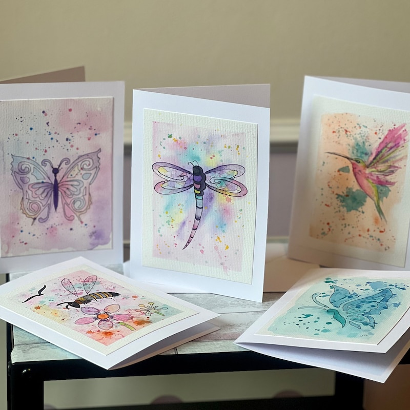 Hand Painted Greeting Cards - Etsy