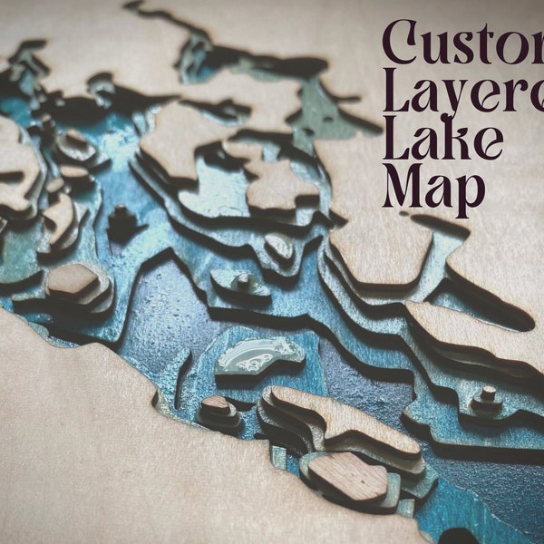 Custom Lake Map - Etsy