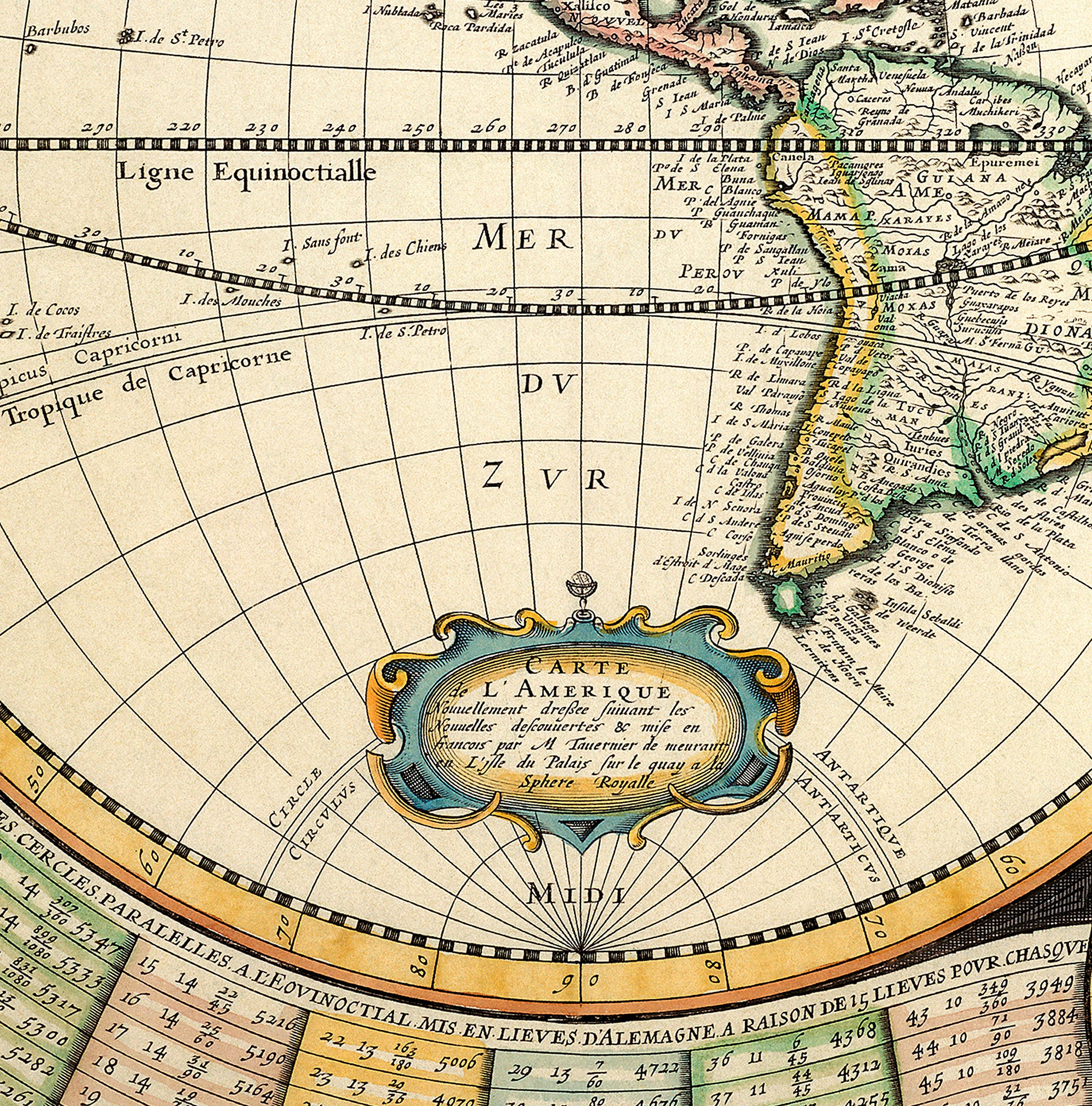 1643 Antique World Map_ideal for Framing & Wall Decor_professionally ...