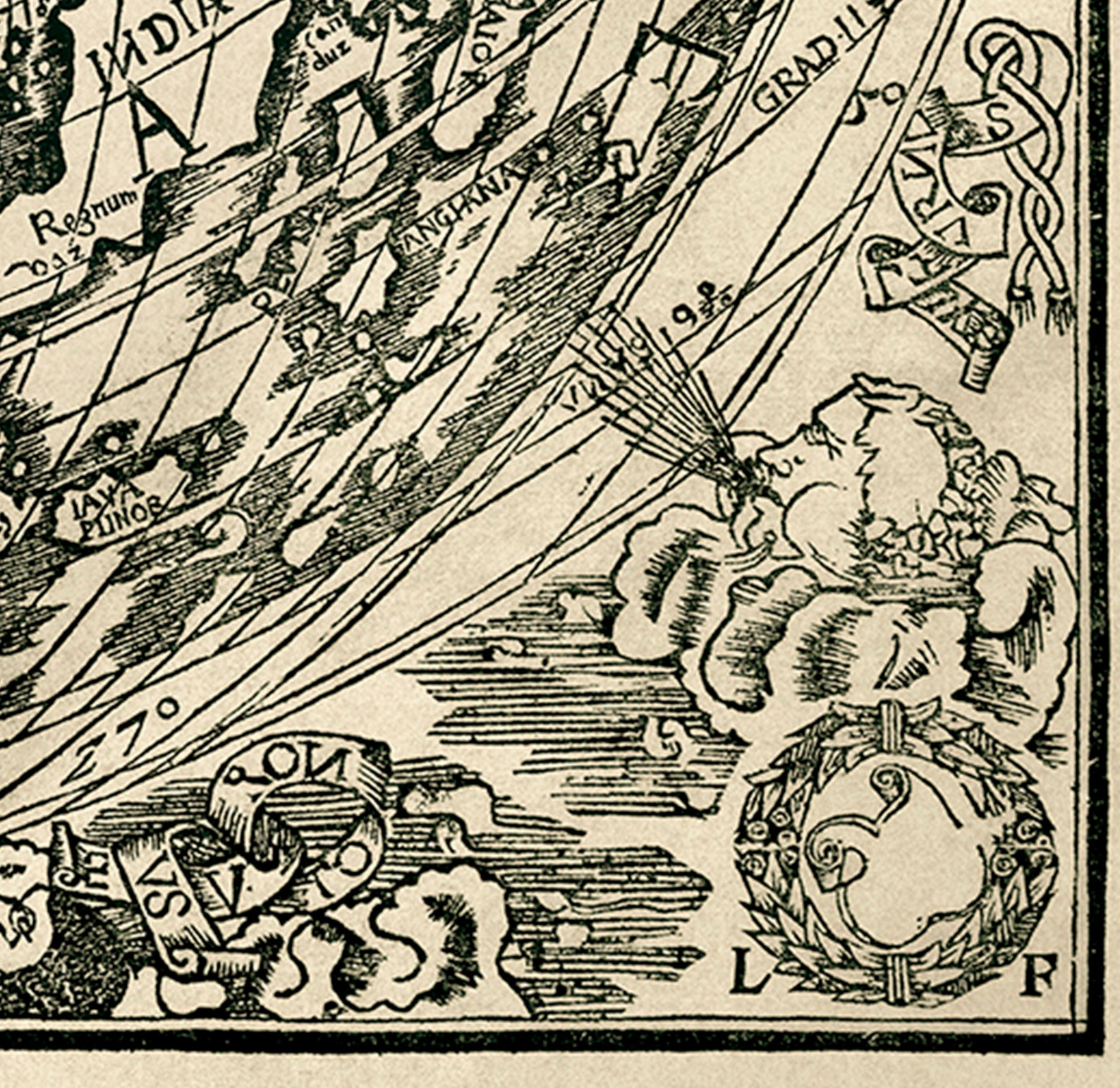 1520 Antique World Map_ideal for Framing and Wall Decor - Etsy