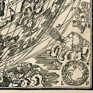 1520 Antique World Map_ideal for Framing and Wall Decor - Etsy