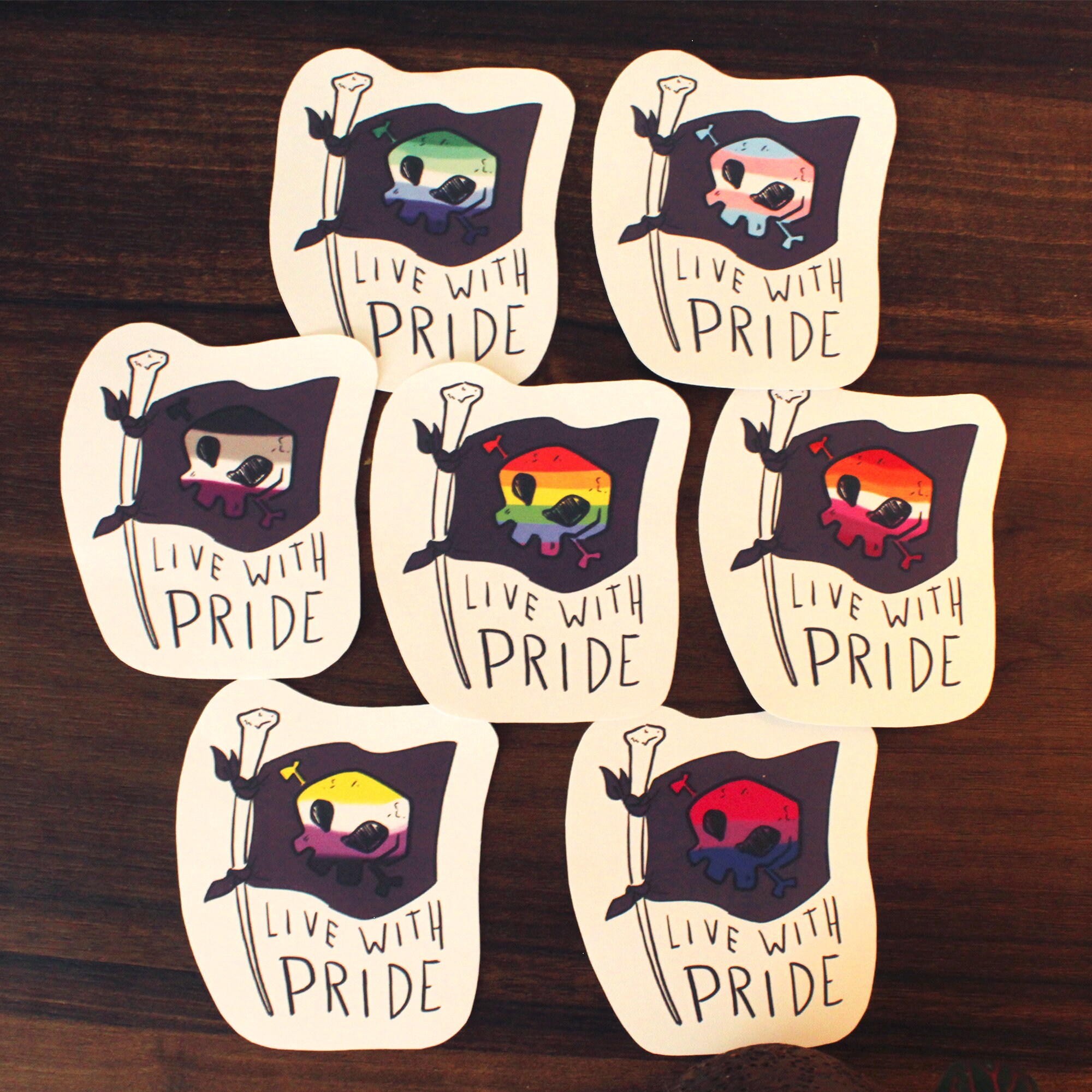 Rainbow & Exhausted Stickers Sticker Pack 8 Pieces - Etsy
