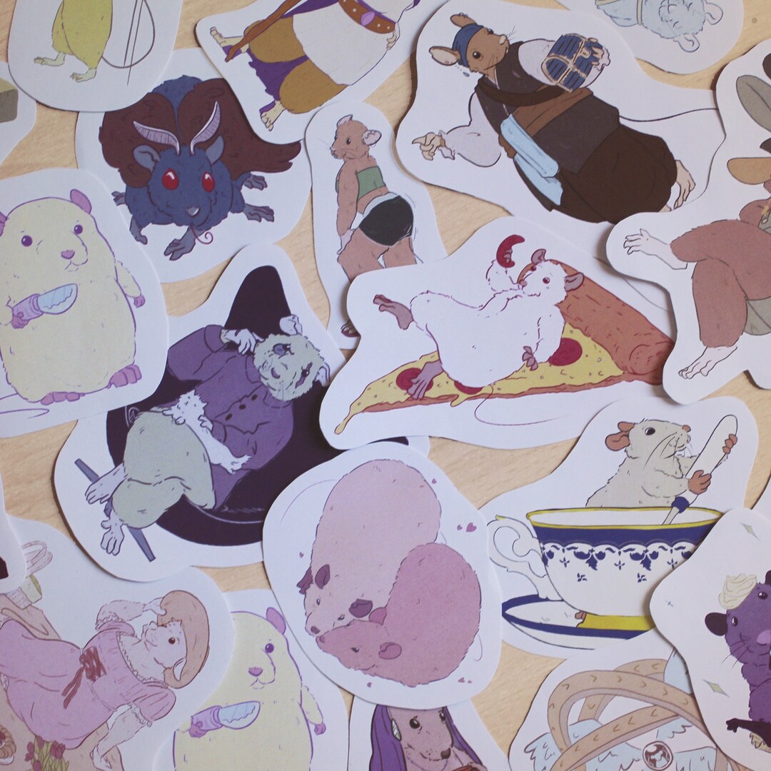 Rat Stickers Original Designs Sticker Packs 5 Pieces Cute and Funny ...