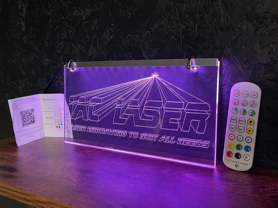 Custom LED Edge-lit Acrylic Signs medium - Etsy