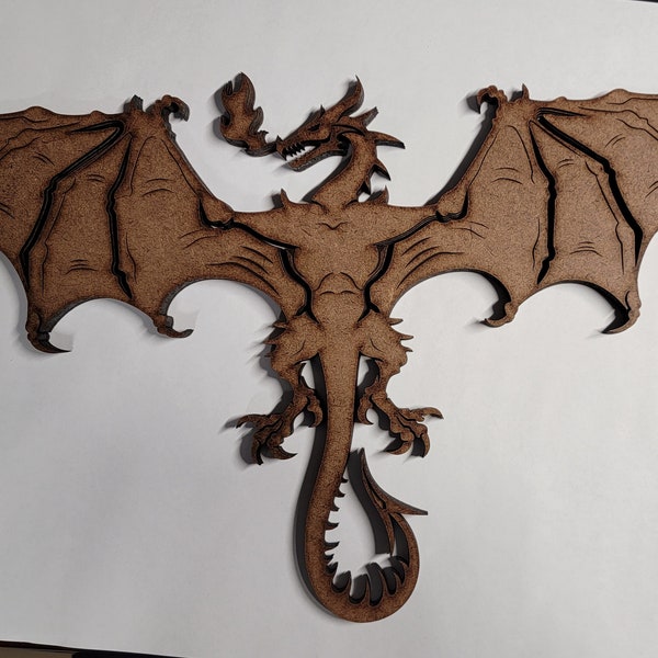 Dragon Multilayer Laser Cut - Etsy