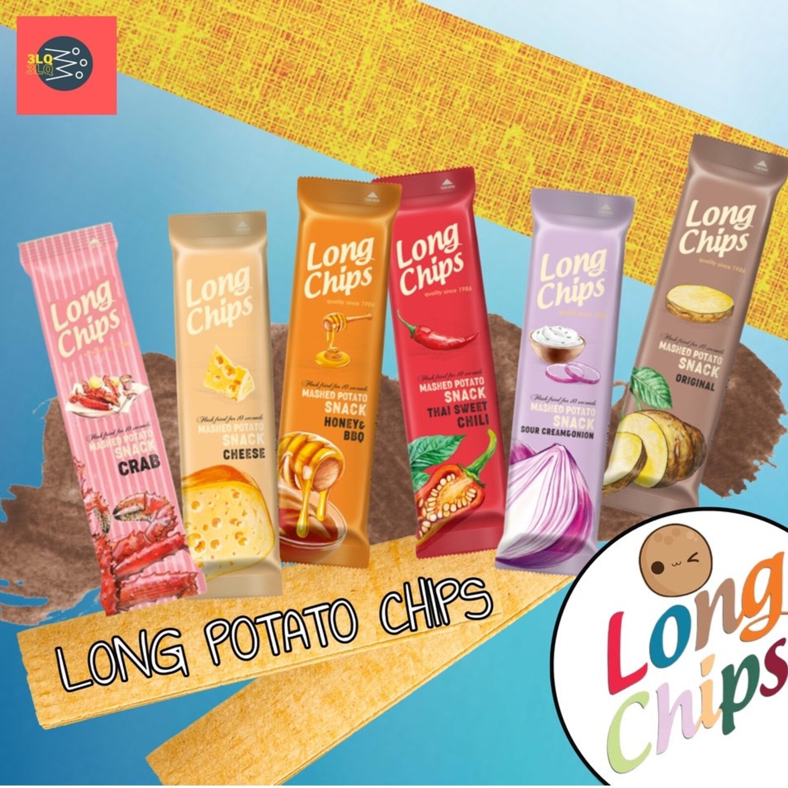 Set Of 3 Packs X75g Premium Pernes Long Chips Mashed Potato Etsy