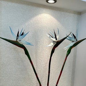 Real Touch Bird of Paradise Stem, Fake Silicone Strelitzia Blue, High ...