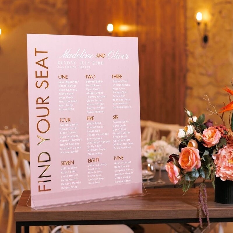 Mirror Seating Chart - Etsy