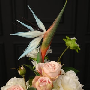 Real Touch Bird of Paradise Stem, Fake Silicone Strelitzia Blue, High ...