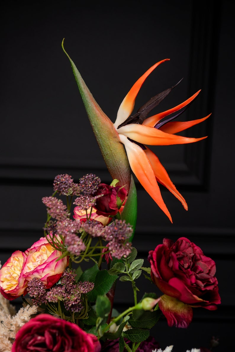 The King Real Touch Floral Arrangement Centerpiece in Vase - Etsy