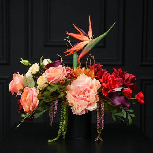 The Red Deer Luxury Real Touch Floral Arrangement - Etsy