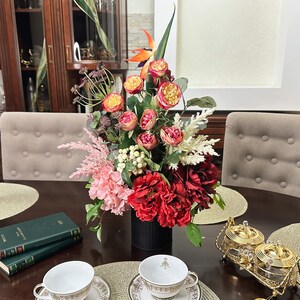 The King Real Touch Floral Arrangement Centerpiece Large - Etsy